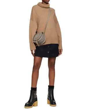 Chloé Marcie Foldover Small Saddle Bag - Gray