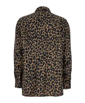 Max Mara Leopard Print Long-sleeve Button-up Shirt
