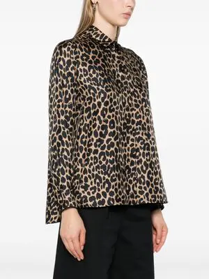 Max Mara Leopard Print Long-sleeve Button-up Shirt