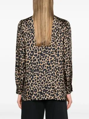 Max Mara Leopard Print Long-sleeve Button-up Shirt