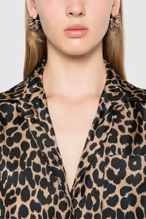 Max Mara Leopard Print Long-sleeve Button-up Shirt