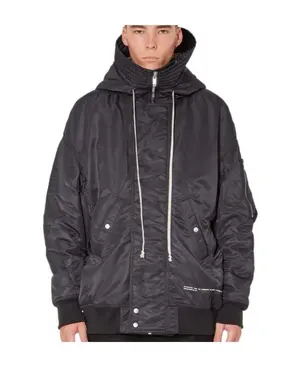 Rick Owens Logo-patch Hooded Jacket