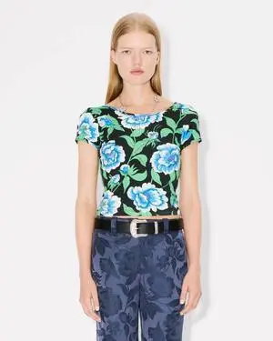 Kenzo Floral Print Short Sleeve Top