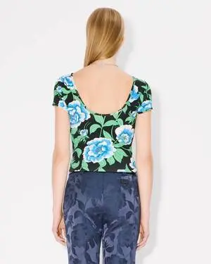 Kenzo Floral Print Short Sleeve Top