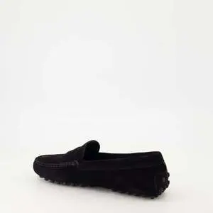 TOD'S Gommino Suede Loafers - Black