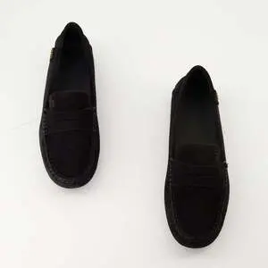 TOD'S Gommino Suede Loafers - Black