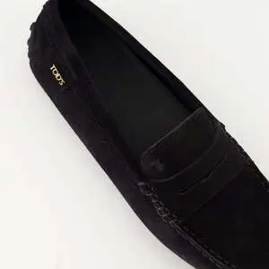 TOD'S Gommino Suede Loafers - Black
