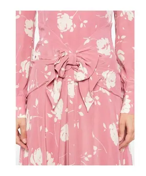 Alessandra Rich Floral Print Long Sleeve Dress