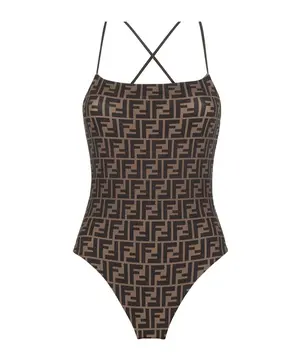 Fendi Reversible Striped One-piece Swimsuit
