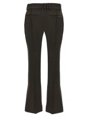 Attico Belt Loops Flared Trousers