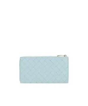 Bottega Veneta Zipper Opening And Closing Wallet - Blue