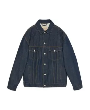 Gucci Collared Button-up Denim Jacket