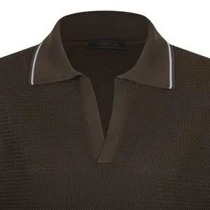 Prada Short-sleeved Knitted Polo Shirt