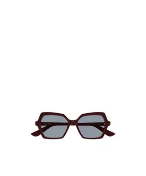 Alexander McQueen Geometric Frame Sunglasses - Red