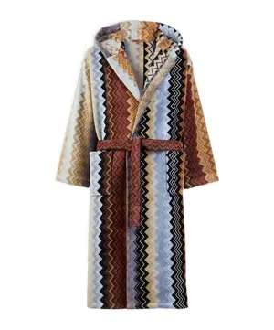 Missoni Giacomo Hooded Bathrobe - Black