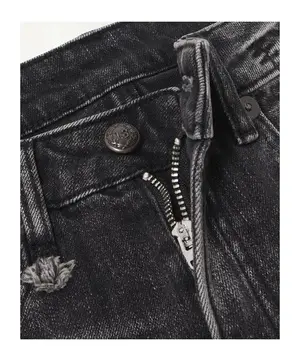 R13 Flare Leg Jeans With Belt Loops - Black