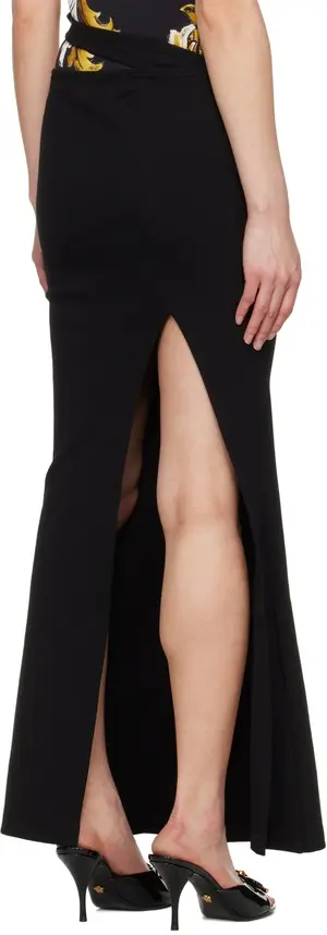 Versace Asymmetrical Belted Skirt