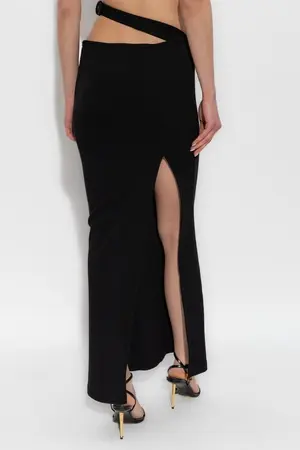 Versace Asymmetrical Belted Skirt