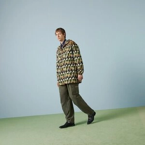 Gucci Graphic Print Zip-up Hooded Coat