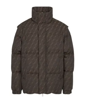 Fendi Ff Jacquard Puffer Jacket