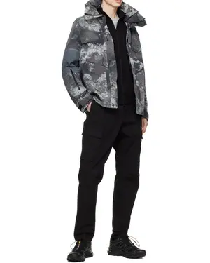 Stone Island Work Casual Pants With Logo Badge