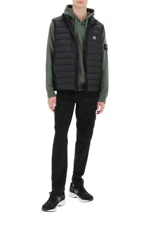 Stone Island Work Casual Pants With Logo Badge