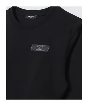 Balmain Logo Tag Crewneck Sweatshirt