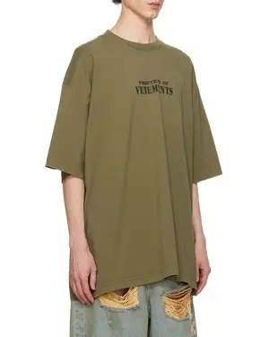 Vetements Property Of Cotton T-shirt