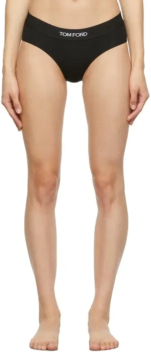 TOM FORD Signature Logo Waistband Briefs - Black