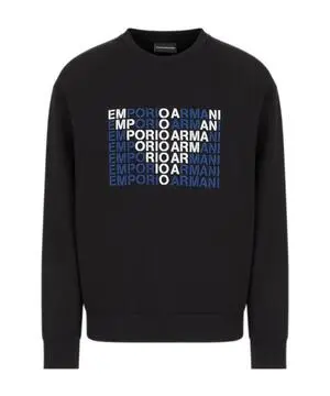 Emporio Armani Logo Printed Round Neck Sweater