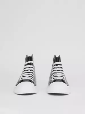 Burberry High-top Sneakers With Porthole Detail