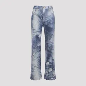 Roberto Cavalli Printed Straight-leg Jeans - Gray