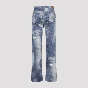 Roberto Cavalli Printed Straight-leg Jeans - Gray