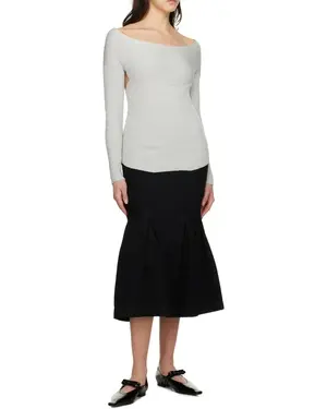 Khaite Salma Open-back Top - Gray