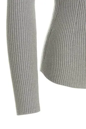 Khaite Salma Open-back Ribbed Knit Sweater