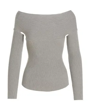 Khaite Salma Open-back Ribbed Knit Sweater - No