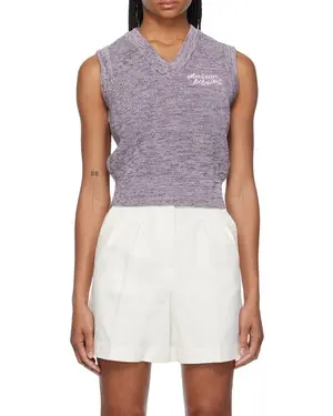 Maison Kitsuné V-neck Ribbed Knit Vest