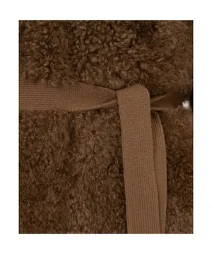 YVES SALOMON Shearling Belted Coat - Brown