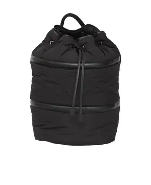 Saint Laurent Rive Gauche Drawstring Backpack - Black