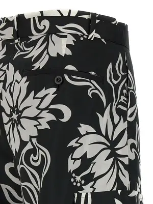 Sacai All-over Printed Belted Trousers