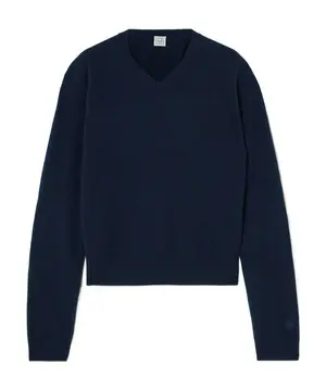 TOTEME V-neck Cashmere Sweater - Black