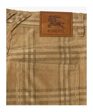 Burberry Checked Corduroy Trousers