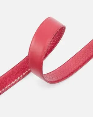 Pinko Galleria 3-cm Belt In Glossy Python Skin - Multicolor