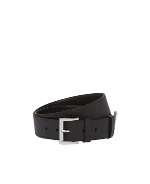 Prada Saffiano Leather Belt With Buckle Fastening - Black