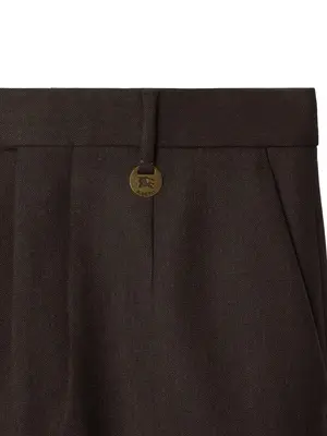 Burberry Straight-leg Pleated Trousers - Brown