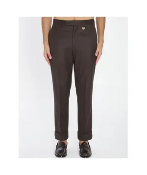 Burberry Straight-leg Pleated Trousers - Brown