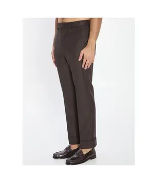 Burberry Straight-leg Pleated Trousers - Brown