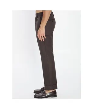 Burberry Straight-leg Pleated Trousers - Brown