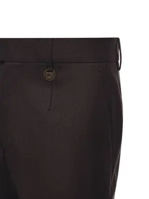 Burberry Straight-leg Pleated Trousers - Brown