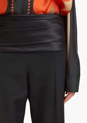 Khaite Deconstructed Waistband Casual Pants